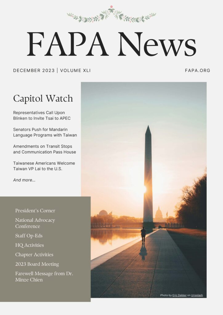 FAPA News - Formosan Association for Public Affairs